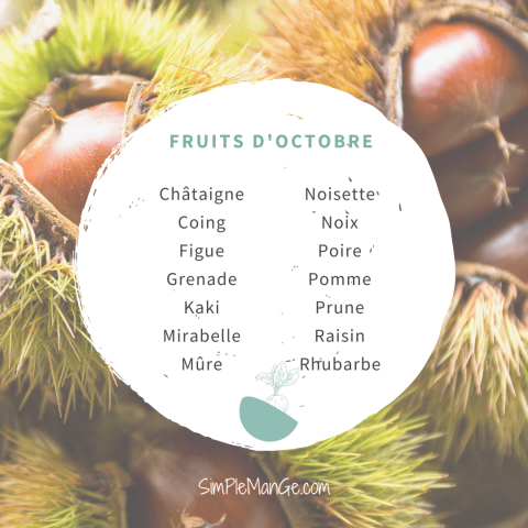 SimPleManGeCalendrier des fruits et légumes de saison en octobre
